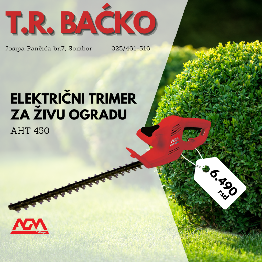 Električni trimer za živu ogradu AGM AHT 450 – Tehnika Backo Sombor